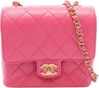 Chanel Sac bandouli&egrave;re en cuir Matelass&eacute; Pre-owned - Femme - Pre-owned - Rose - Taille: ONE Size