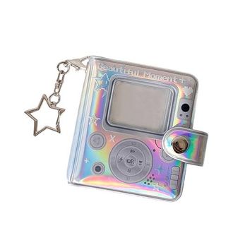 Generic Album photo r&eacute;tro avec porte-cl&eacute;s - L&eacute;ger - 7,4 x 6,5 x 1,9 cm - Album photo portable - Breloque r&eacute;tro - Facile &agrave; accrocher - Pour photos et souvenirs