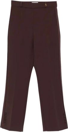 Elisabetta Franchi Femme, Pantalons, Brun, Taille: 46 FR Pantalon Capri en Polyester