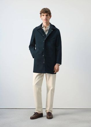 Mango Parka d&eacute;perlante &agrave; capuche amovible bleu marine - Homme - XL - MANGO MAN