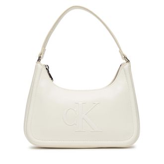 Calvin Klein Handtasche Calvin Klein Bold Ck Small Shoulder Bag LV04F3230G Wei&szlig;