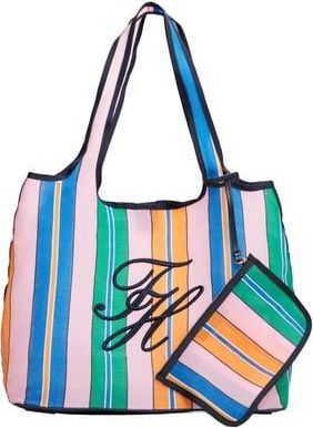 Tommy Hilfiger Sac cabas ray&eacute; &agrave; logo brod&eacute;