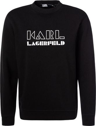 Karl Lagerfeld Herren Sweatshirt schwarz Baumwolle Logo und Motiv