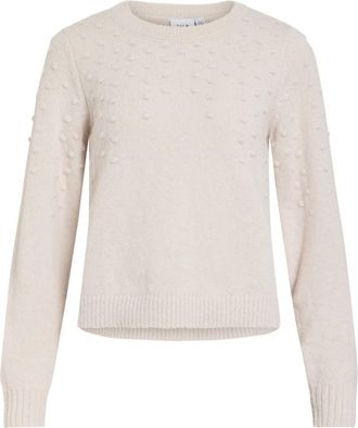 Vila Vituli O-Neck L/S Dot Knit Top-Noos
