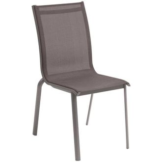 Hesperide Hesperide - Chaise de jardin empilable en aluminium trait&eacute; &eacute;poxy - Assise en texaline - Charge maximale 110 kg - Hauteur assise 46,5 cm