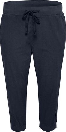 Kaffe Curve Caprihose KCnana Damen Caprihose Sommer Casual 3/4 Sommerhose High Waist Capri Hose Mit Kordelzug Große Größen Midnight Marine 48