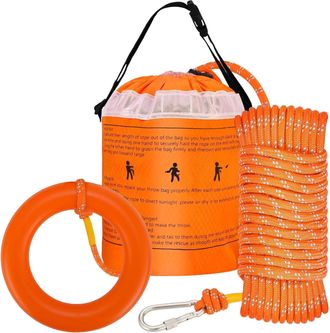 Generico Rettungstasche - Rettungstasche mit reflektierendem Seil f&uuml;r Boote, schnelle Rettungsausr&uuml;stung f&uuml;r Boote, zum Angeln, Kajak und Rafting, 21 m, siehe 