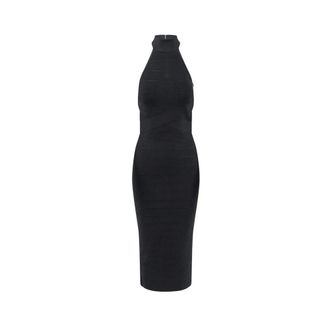 Retrof&ecirc;te Runa Langes Viskosekleid - - Dresses - Damen - Schwarzk - M