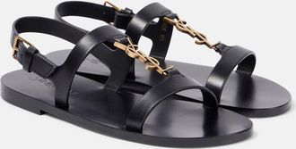 Saint Laurent Sandalen Cassandra aus Leder