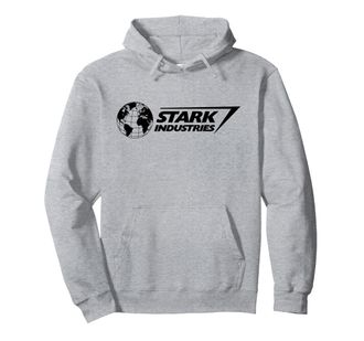 MARVEL Iron Man Stark Industries Logo Black Pullover Hoodie