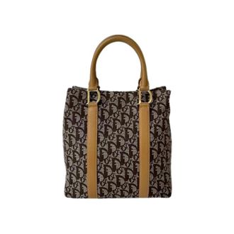 Dior Pre-owned Trotter Canvas Leather Handbag - - Pre-owned - Damen - Braun - ONE SIZE