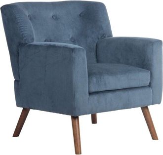 Clp Sessel Kioni Cordbezug blau