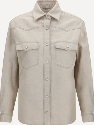 Fendi Selleria denim Western Shirt Female 40