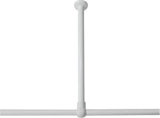 Sealskin Deckenhalterung für Duschvorhangstange, Durchmesser 28 mm, Aluminium, Farbe: weiß, 60 x 2,8 x 2,8 cm