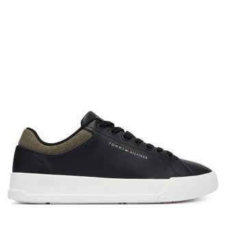 Tommy Hilfiger Sneakers Tommy Hilfiger Th Court Core Lth Mix Collar FM0FM05970 Schwarz