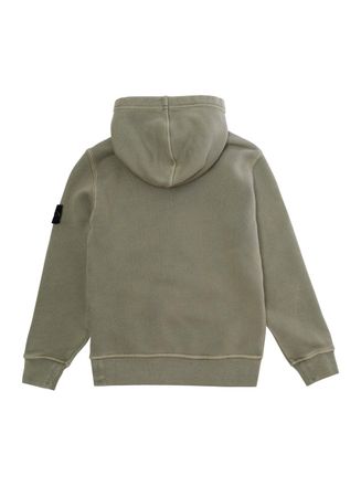 Stone Island Boys Hoodie Sweater Beige Cotton Hoods & Sweatshirts