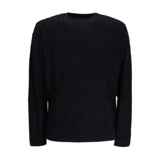 Emporio Armani Rundhals-Strickware - - Knitwear - Herren - Blau - L