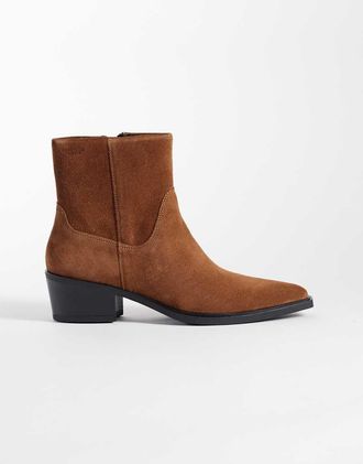 Vagabond Shoemakers Kelsey bottines western en daim marron