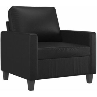 vidaXL Fauteuil Noir 60 cm Similicuir