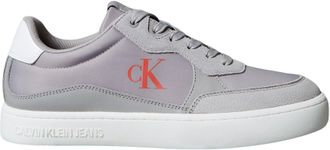 Calvin Klein Jeans Herren Classic Cupsole Mg Nylon Mix Ym0ym01304 Low-Top, Graues formelles graues Eierschalen-Paprika, 40 2/3 EU