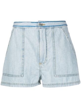 Marni Jeans-Shorts mit Logo-Stickerei - Blau