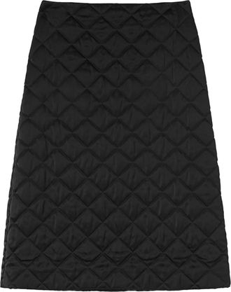 Jil Sander Gesteppter Midirock in A-Linie - Schwarz