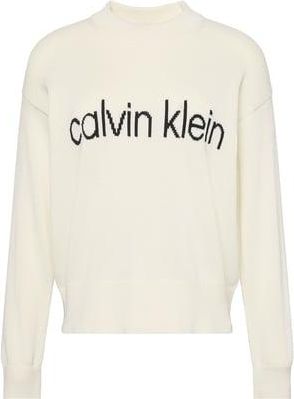 Calvin Klein Baumwoll -Sweatshirt mit Logo - Beige