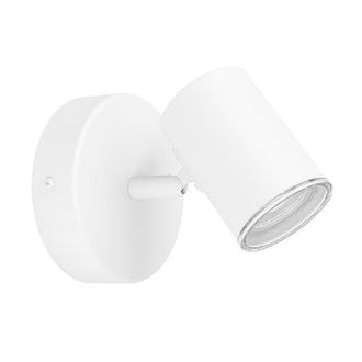 Eglo Applique murale int&eacute;rieure Consuma 1, lampe de lecture avec spot orientable, luminaire pour salon, chambre et salle de bain, acier blanc, douille GU10