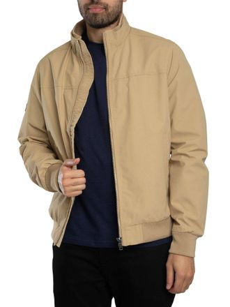 Superdry Nylon Harrington Jacke, Beige