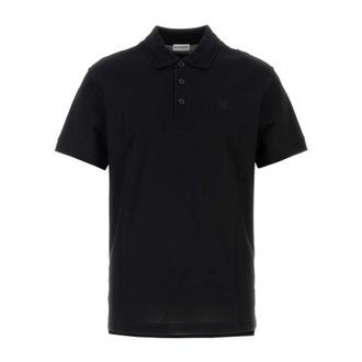 Burberry Polo en coton piqu&eacute; - Homme - Tops - Noir - Taille: L