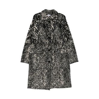 Liu Jo Mantel aus geb&uuml;rstetem Jacquard-Strick - - Coats - Damen - Mehrfarbig - S