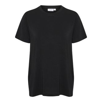 Saint Tropez T-shirt noir Regular avec manches courtes - Femme - Tops - Noir - Taille: 40 FR