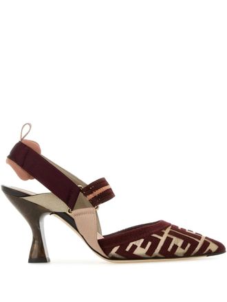Fendi Colibri Pumps mit Monogrammmuster - Rot