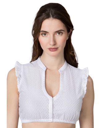 Stockerpoint Damen Melania Dirndlbluse, Weiss, 38