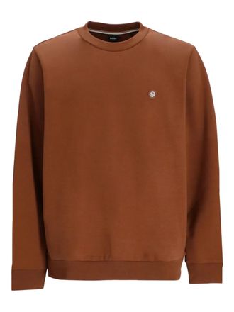 BOSS sweat &agrave; logo appliqu&eacute; - Marron