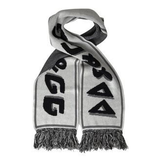 Dolce & Gabbana Gestrickter Cashmere Fransen Wrap Schal - - Accessories - Herren - Grau - ONE SIZE