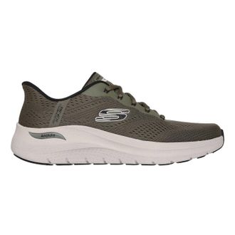 Skechers Arch Fit 2.0 Sneaker f&uuml;r Herren, Zum Reinschl&uuml;pfen (Oliv)