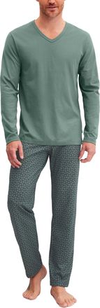 CALIDA Cotton Special Pyjama, lang Herren, aus 100% Baumwolle