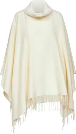 Paolo Fiorillo Femme, Vestes, Blanc, Taille: 38 FR Poncho Enveloppant