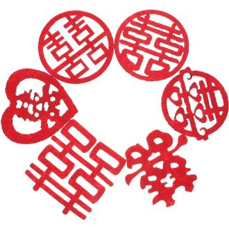 Valiclud 120 St&uuml;ck Chinesisches Streukonfetti Xi Zeichen 5cm Leichte Tischdekoration f&uuml;r Hochzeitsfeiern Romantische Partys und Verlobungen