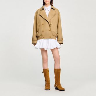 Sandro Kurzer Oversize-Trenchcoat