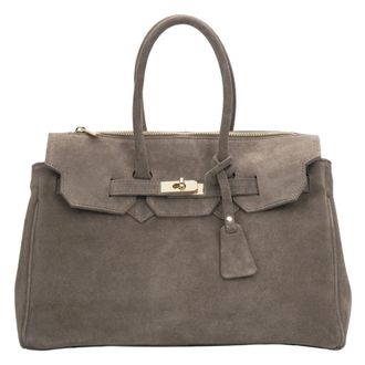 Estro & Luminara Velour Tote - - Bags - Damen - Grau - ONE SIZE