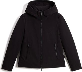Woolrich Femme, Vestes, Noir, Taille: 36 FR Firth Parka corto in Tech Softshell