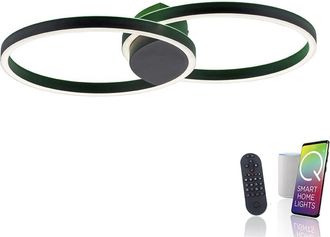 Paul Neuhaus LED Deckenleuchte Q-MARKO Smart Home, dimmbar, Fernbedienung, warmweiß - kaltweiß, Works with Alexa