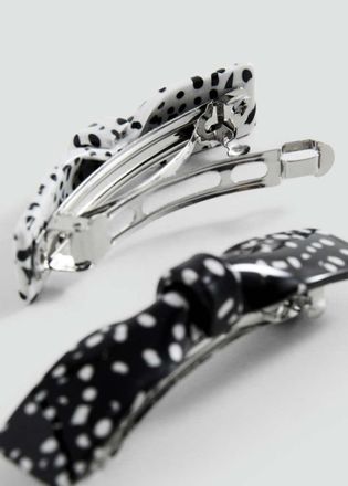 Mango Lot 3 barrettes naud noir - Femme - Taille unique - MANGO