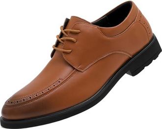 Dadawen Chaussure Homme Cuir Brogue Oxfords Chaussure Homme Ville Chaussures à Lacets pour Hommes Chaussure Mariage Marron 40