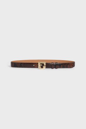Gerard Darel Ceinture signature en cuir effet python - LE LAUREN - Marron