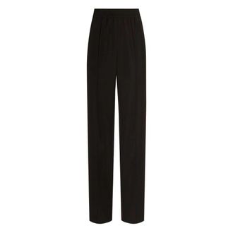 Dolce & Gabbana Elegante Schwarze Wollhose - - Trousers - Damen - Schwarzk - L