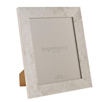 Widdop and Co Juliana Impressions Bilderrahmen, Marmor-Effekt, rechteckig, MDF, f&uuml;r Tischplatte oder Wand, 20,3 x 25,4 cm, Wei&szlig;