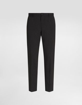 Dolce & Gabbana Hose Aus Wolle In Kreidestreifenoptik - Mann Hosen Und Shorts Mehrfarbig 46